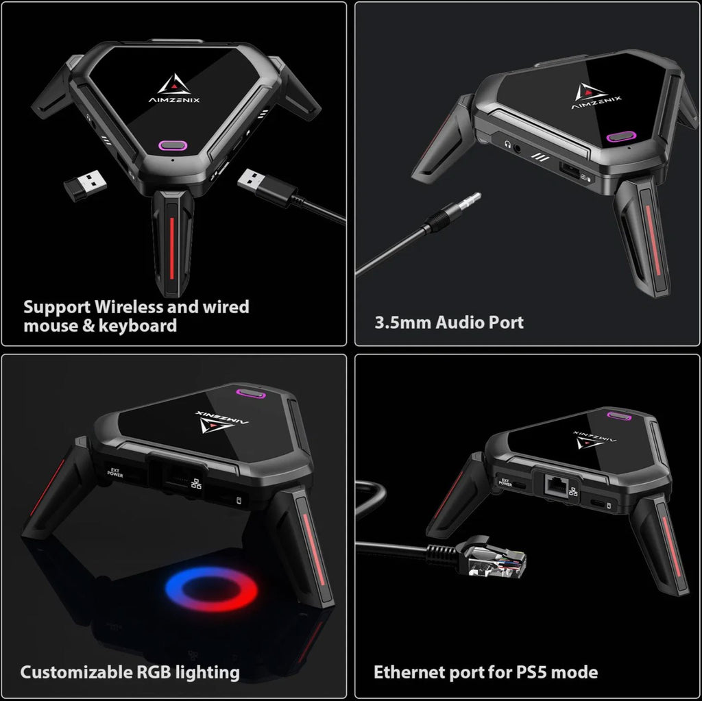 Aimzenix Monster for Switch PS5 / 4 / 3 xBox Keyboard Mouse Adapter ...