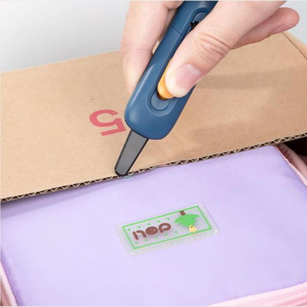 DELI TD700 Autolock Round Tip Sliding Saw Blade Cutter for Carton Box ...