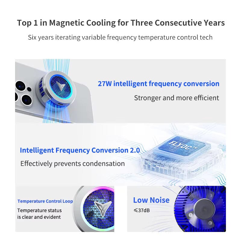 Flydigi B7X Radiator Mobile Phone Magnetic RGB Cooling Fan Overclocking ...