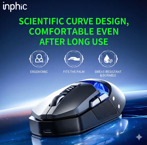 Inphic Original Series Star Tunnel Wireless Gaming Mouse, Wireless/2.4G ...