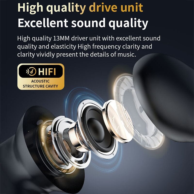 LX-10 Full-Color Touch Screen ANC+ENC Dual Noise Reduction In-Ear Wireless Bluetooth Earphones ...