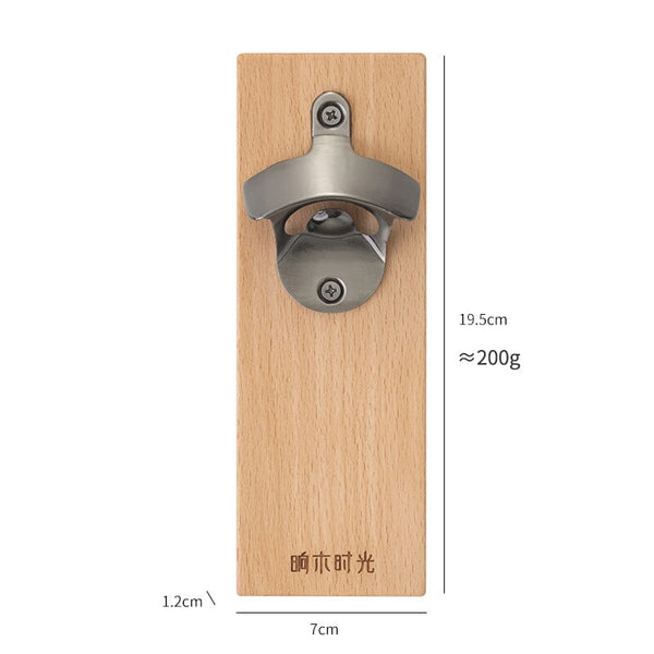 noon-time-walnut-magnetic-bottle-opener-refrigerator-wall-mount ...
