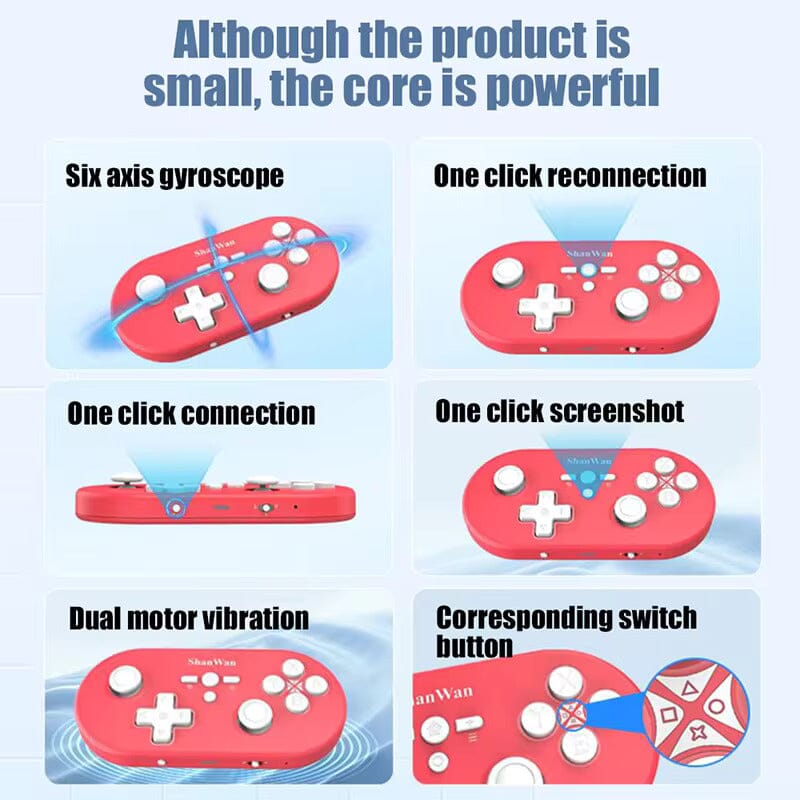 Shanwan Q37 New Mini Gamepad Micro Wireless Game Controller For Switch ...