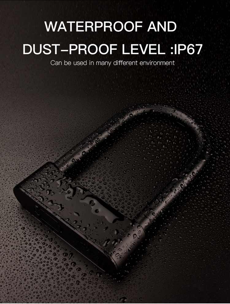 Smart Fingerprint U-Type Bicycle Lock Fingerprint U-lock Furper