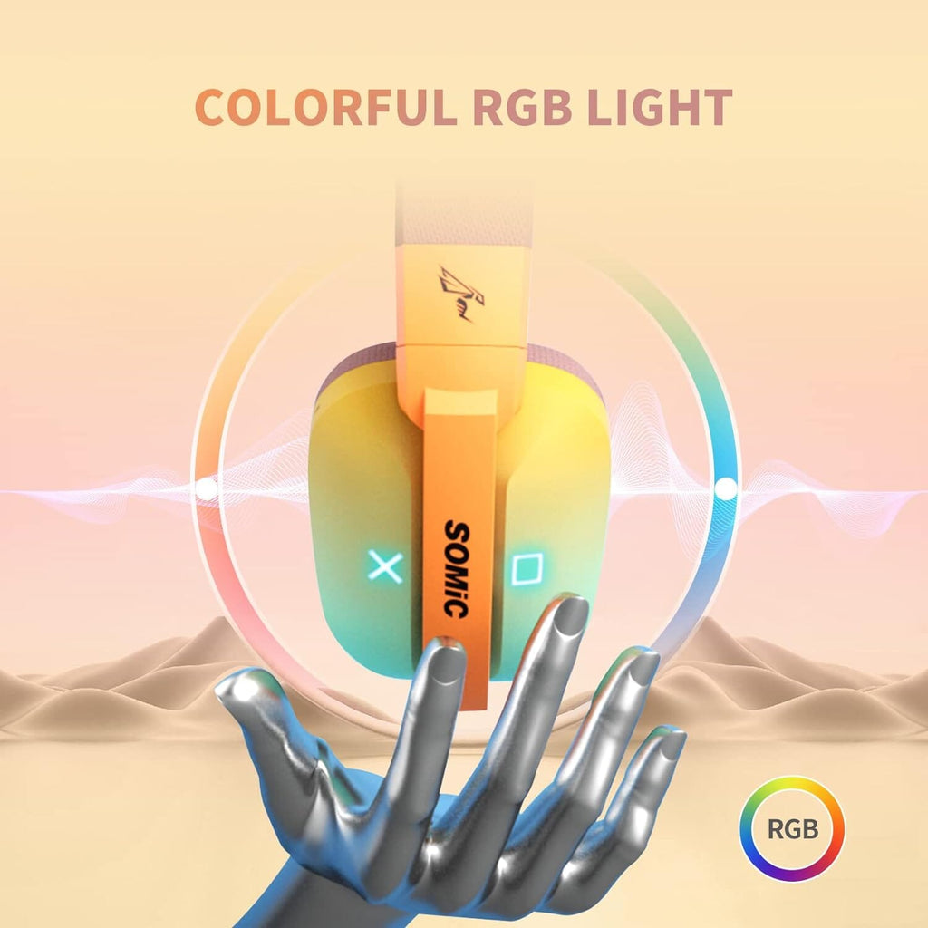 SOMIC G810 Wireless Headset 2.4G Low Latency Headset Bluetooth 5.2 ...