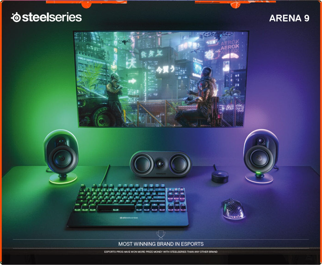 SteelSeries Arena 9 Illuminated 5.1 Desktop Gaming Speakers – 5.1 USB ...