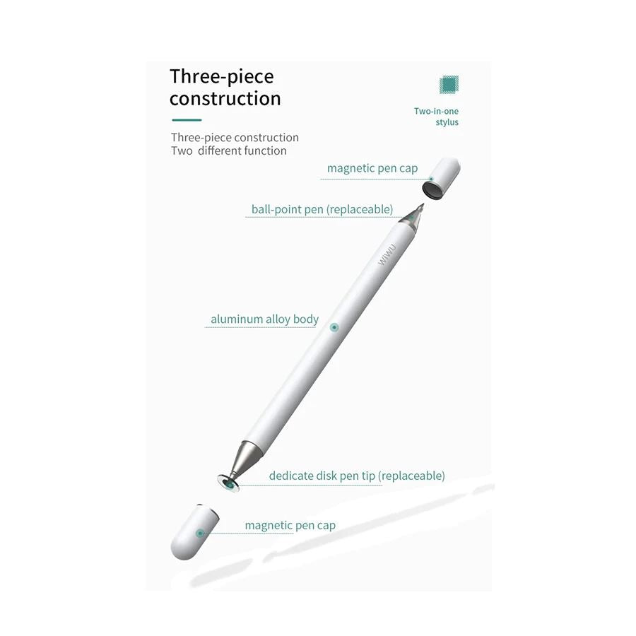 WiWU Pencil One 2 in 1 Universal Passive Stylus Pen for Touch Screen ...