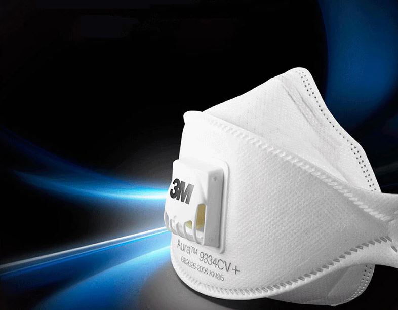 3M Aura 9334CV+ Particulate Respirator KN95 Face Mask (3psc Pack) face mask 3M