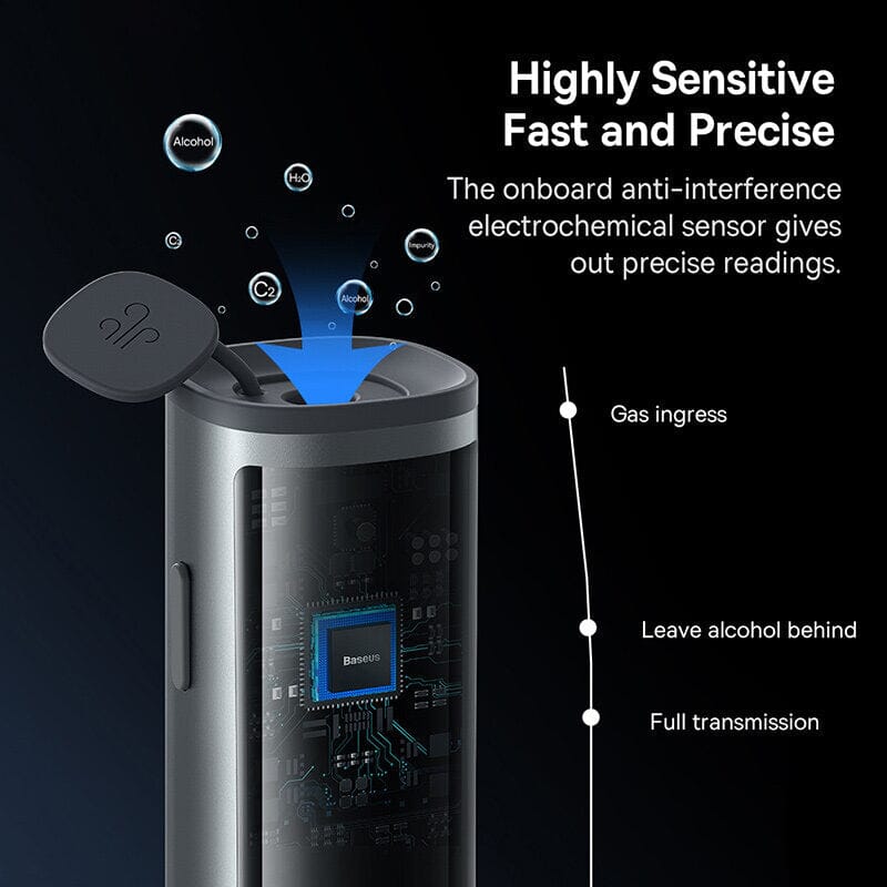 Baseus Alcohol Tester Professional Breathalyzer Alcotest With LED ...