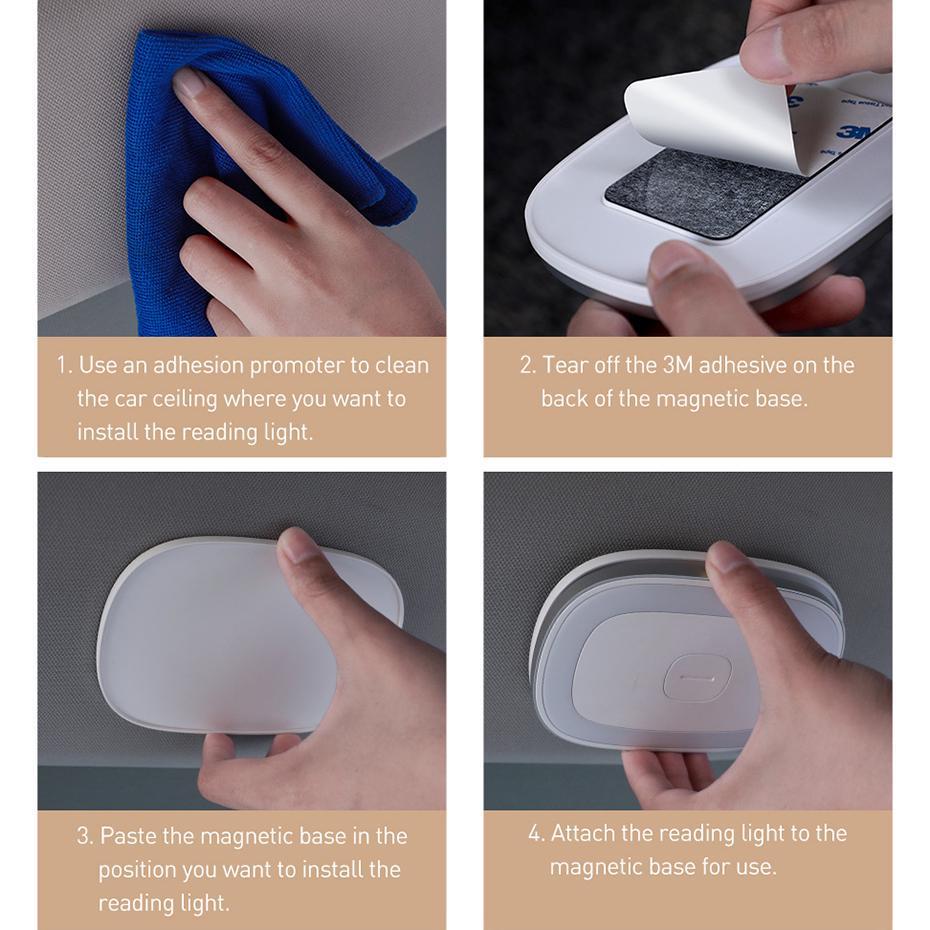 Baseus Magnetic Car Reading Light LED Car Reading Light Baseus
