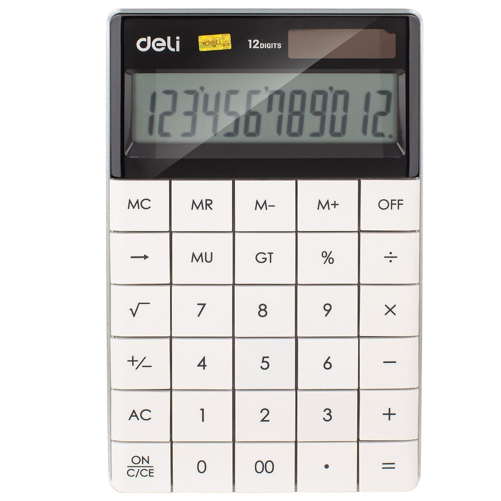 Deli 1589P Electronic Calculator 12 Digits Large Display with Back ...