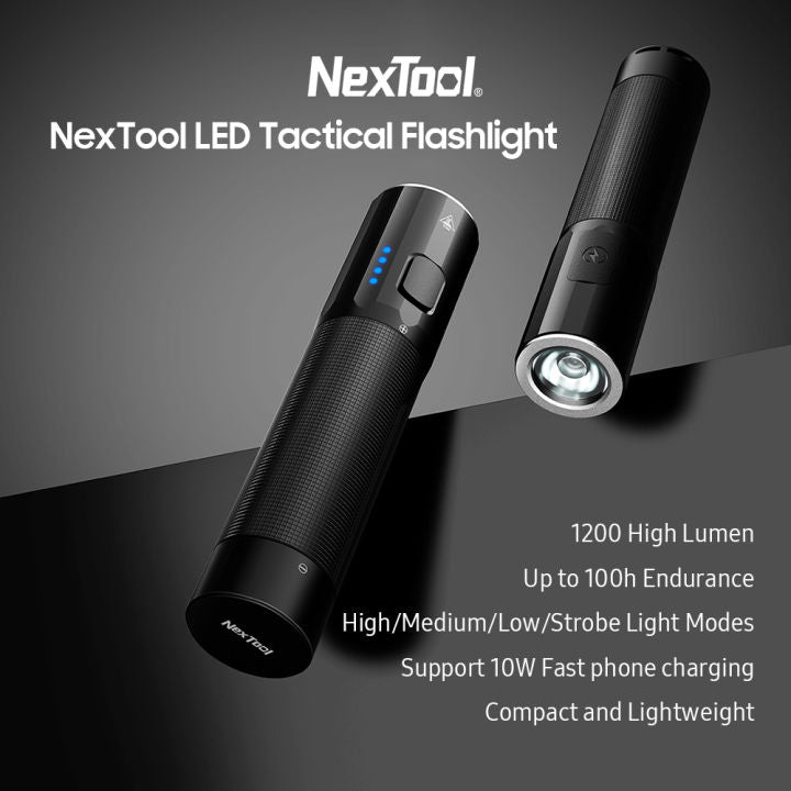 Xiaomi Nextool LED Flashlight Ultra Bright Portable Torch Rechargeable ...