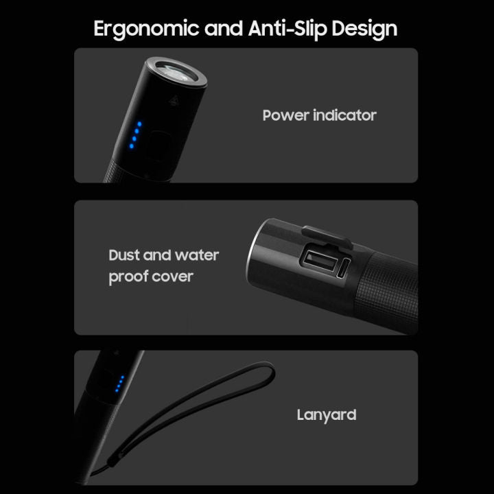 Xiaomi Nextool LED Flashlight Ultra Bright Portable Torch Rechargeable ...