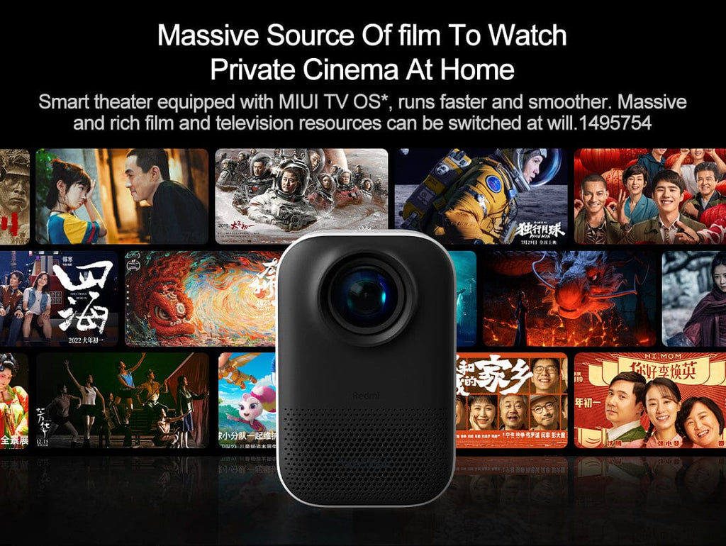 Xiaomi Redmi Projector 150Ansi Lumens 1.5+8GB Native 1080P Resolution ...