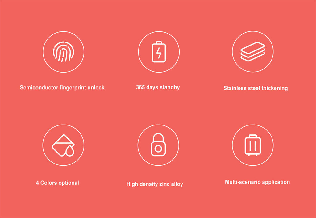 Xiaomi Uodi 360 Smart Biometric Fingerprint Padlock Xiaomi